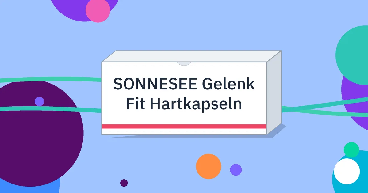 Symbolbild: Packung mit der Aufschrift SONNESEE Gelenk Fit Hartkapseln (PZN 19623531) – Verfügbarkeit und Bezug in Apotheken in Frankfurt am Main