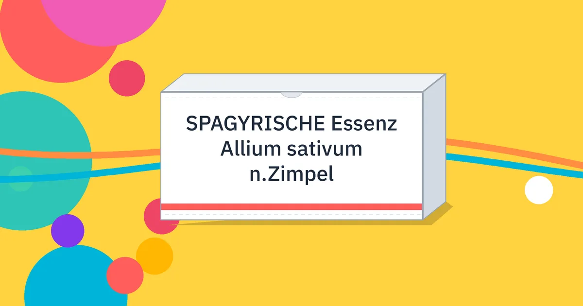 Symbolbild: Packung mit der Aufschrift SPAGYRISCHE Essenz Allium sativum n.Zimpel (PZN 00915544) – Verfügbarkeit und Bezug in Apotheken in Frankfurt am Main