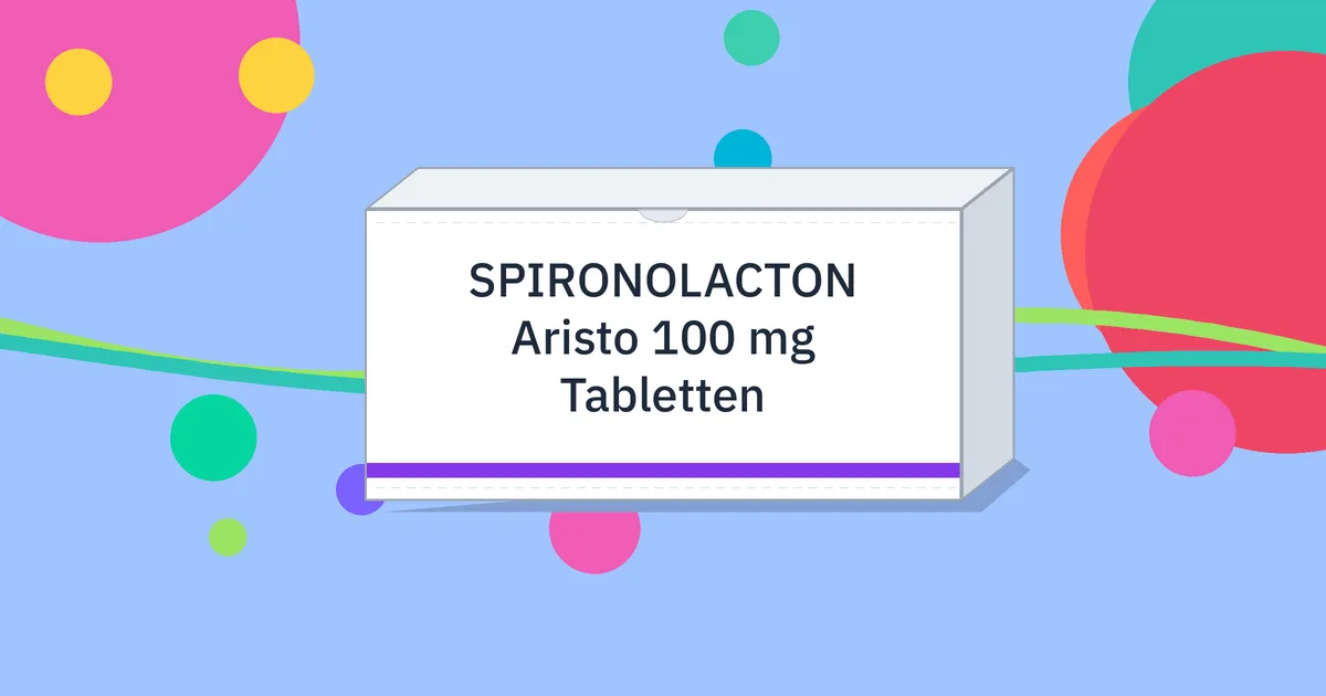 Symbolbild: Packung mit der Aufschrift SPIRONOLACTON Aristo 100 mg Tabletten (PZN 06434426) – Verfügbarkeit und Bezug in Apotheken in Frankfurt am Main