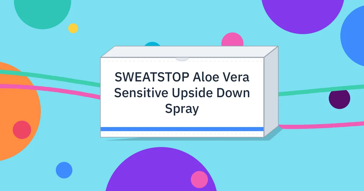 Symbolbild: Packung mit der Aufschrift SWEATSTOP Aloe Vera Sensitive Upside Down Spray (PZN 07644551) – Verfügbarkeit und Bezug in Apotheken in Frankfurt am Main
