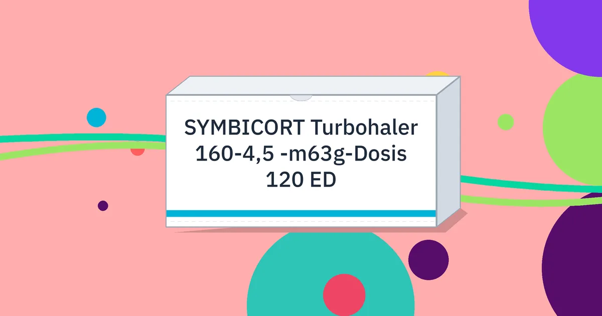 Symbolbild: Packung mit der Aufschrift SYMBICORT Turbohaler 160-4,5 -m63g-Dosis 120 ED (PZN 07263458) – Verfügbarkeit und Bezug in Apotheken in Frankfurt am Main