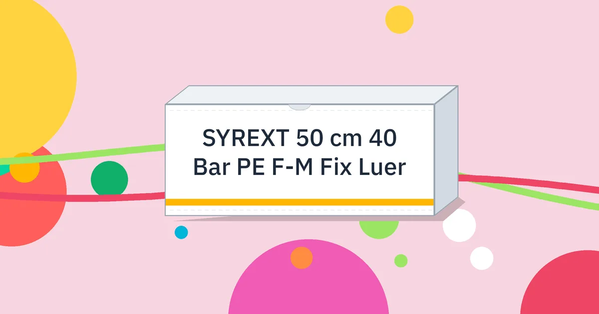 Symbolbild: Packung mit der Aufschrift SYREXT 50 cm 40 Bar PE F-M Fix Luer (PZN 17897750) – Verfügbarkeit und Bezug in Apotheken in Frankfurt am Main