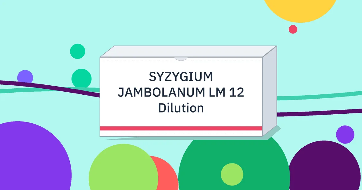 Symbolbild: Packung mit der Aufschrift SYZYGIUM JAMBOLANUM LM 12 Dilution (PZN 13212175) – Verfügbarkeit und Bezug in Apotheken in Frankfurt am Main