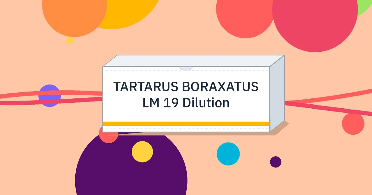 Symbolbild: Packung mit der Aufschrift TARTARUS BORAXATUS LM 19 Dilution (PZN 13214843) – Verfügbarkeit und Bezug in Apotheken in Frankfurt am Main