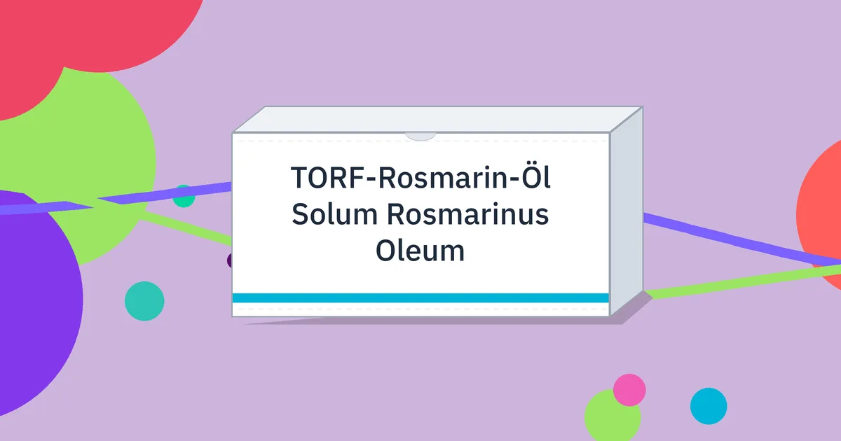 Symbolbild: Packung mit der Aufschrift TORF-Rosmarin-Öl Solum Rosmarinus Oleum (PZN 02468351) – Verfügbarkeit und Bezug in Apotheken in Frankfurt am Main
