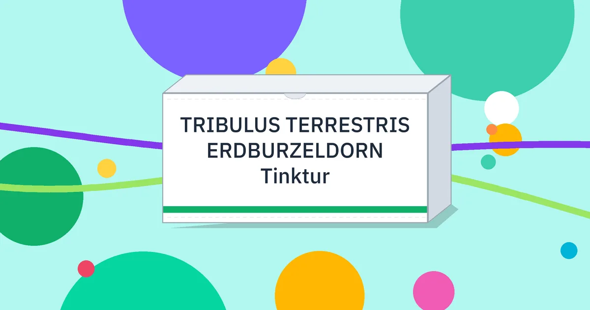Symbolbild: Packung mit der Aufschrift TRIBULUS TERRESTRIS ERDBURZELDORN Tinktur (PZN 17186782) – Verfügbarkeit und Bezug in Apotheken in Frankfurt am Main
