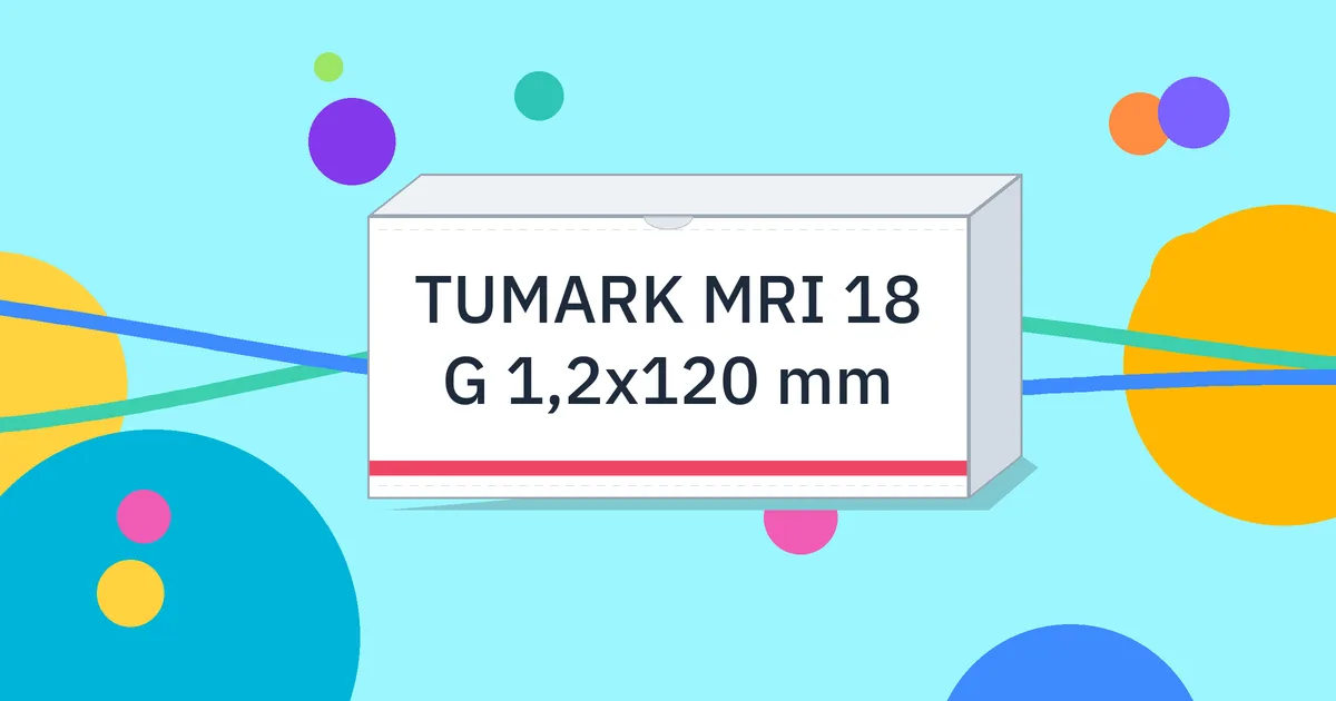 Symbolbild: Packung mit der Aufschrift TUMARK MRI 18 G 1,2x120 mm (PZN 20086038) – Verfügbarkeit und Bezug in Apotheken in Frankfurt am Main