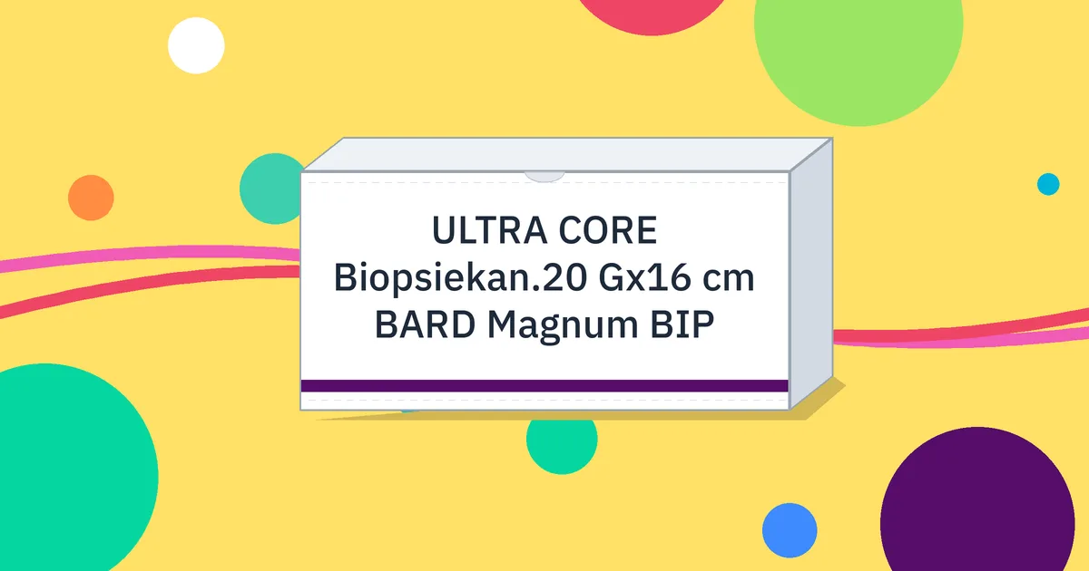 Symbolbild: Packung mit der Aufschrift ULTRA CORE Biopsiekan.20 Gx16 cm BARD Magnum BIP (PZN 04507368) – Verfügbarkeit und Bezug in Apotheken in Frankfurt am Main