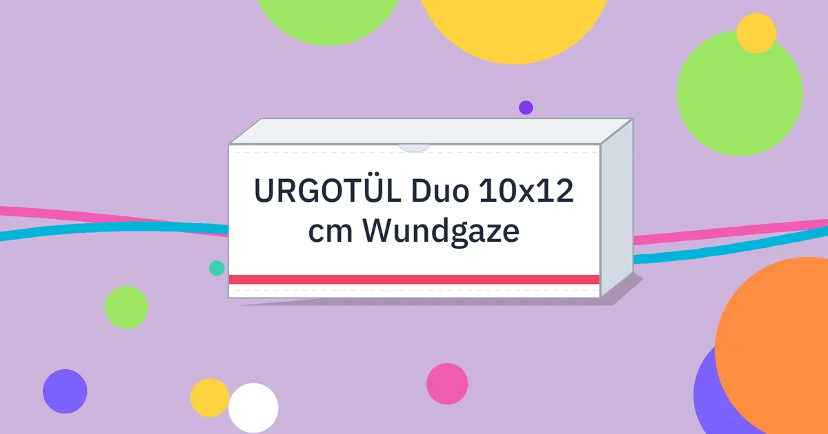 Symbolbild: Packung mit der Aufschrift URGOTÜL Duo 10x12 cm Wundgaze (PZN 11666920) – Verfügbarkeit und Bezug in Apotheken in Frankfurt am Main