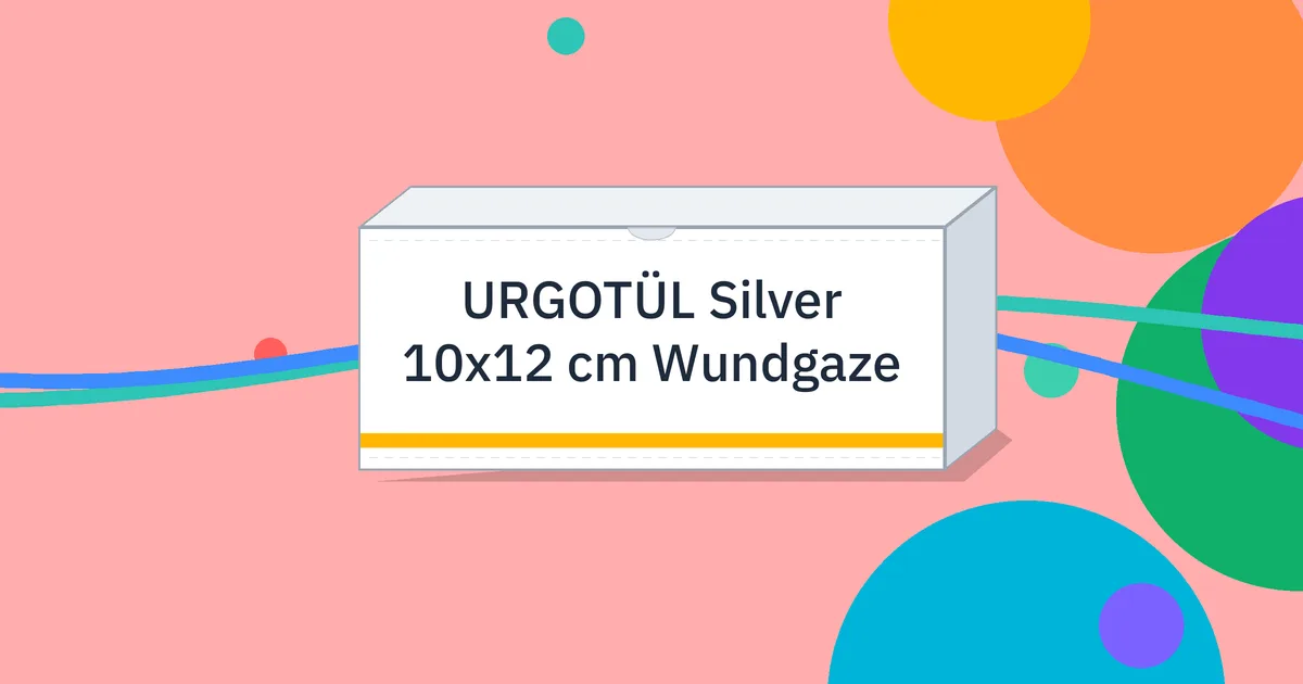 Symbolbild: Packung mit der Aufschrift URGOTÜL Silver 10x12 cm Wundgaze (PZN 18822607) – Verfügbarkeit und Bezug in Apotheken in Frankfurt am Main