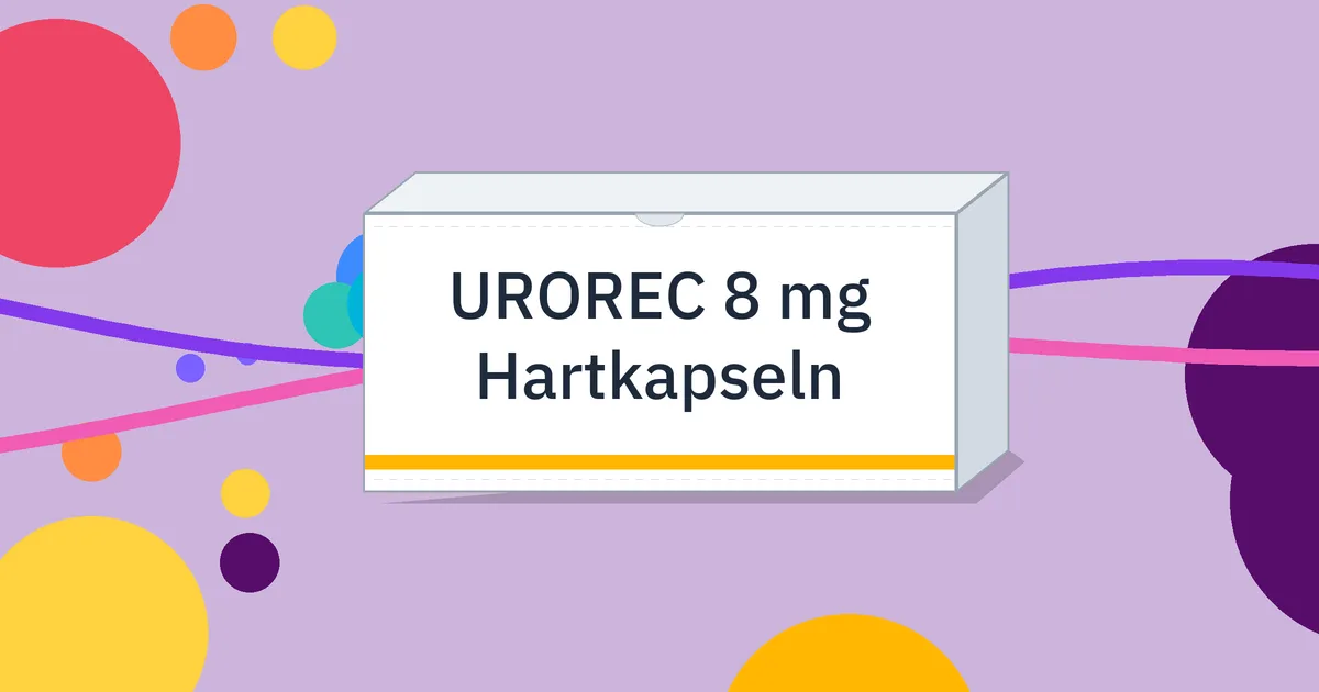 Symbolbild: Packung mit der Aufschrift UROREC 8 mg Hartkapseln (PZN 19168423) – Verfügbarkeit und Bezug in Apotheken in Frankfurt am Main