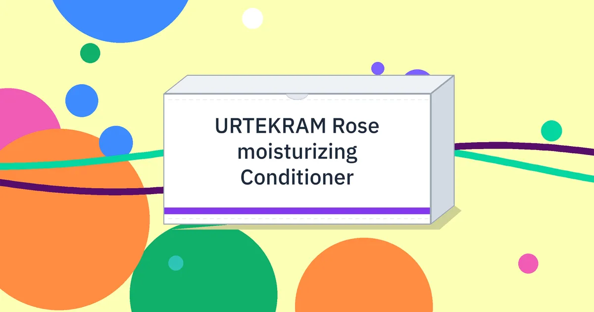 Symbolbild: Packung mit der Aufschrift URTEKRAM Rose moisturizing Conditioner (PZN 19477963) – Verfügbarkeit und Bezug in Apotheken in Frankfurt am Main