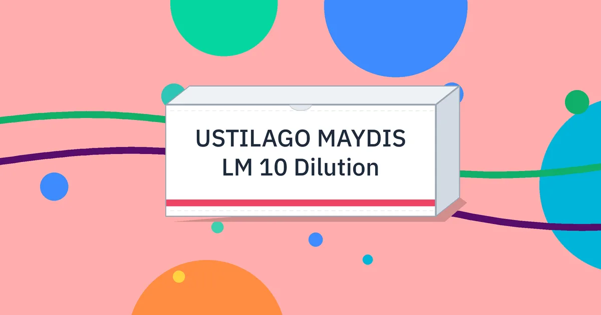 Symbolbild: Packung mit der Aufschrift USTILAGO MAYDIS LM 10 Dilution (PZN 13258059) – Verfügbarkeit und Bezug in Apotheken in Frankfurt am Main
