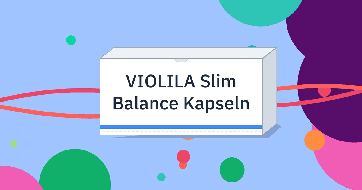Symbolbild: Packung mit der Aufschrift VIOLILA Slim Balance Kapseln (PZN 11590387) – Verfügbarkeit und Bezug in Apotheken in Frankfurt am Main