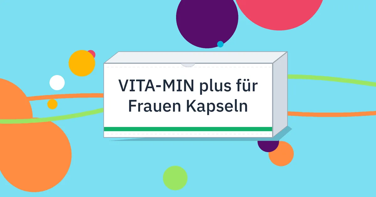 Symbolbild: Packung mit der Aufschrift VITA-MIN plus für Frauen Kapseln (PZN 17248885) – Verfügbarkeit und Bezug in Apotheken in Frankfurt am Main