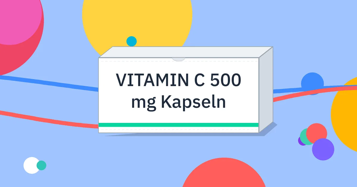 Symbolbild: Packung mit der Aufschrift VITAMIN C 500 mg Kapseln (PZN 08922408) – Verfügbarkeit und Bezug in Apotheken in Frankfurt am Main