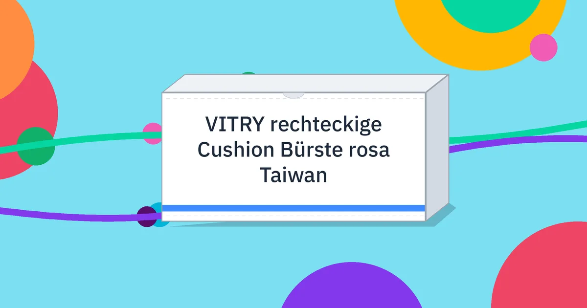 Symbolbild: Packung mit der Aufschrift VITRY rechteckige Cushion Bürste rosa Taiwan (PZN 17271654) – Verfügbarkeit und Bezug in Apotheken in Frankfurt am Main