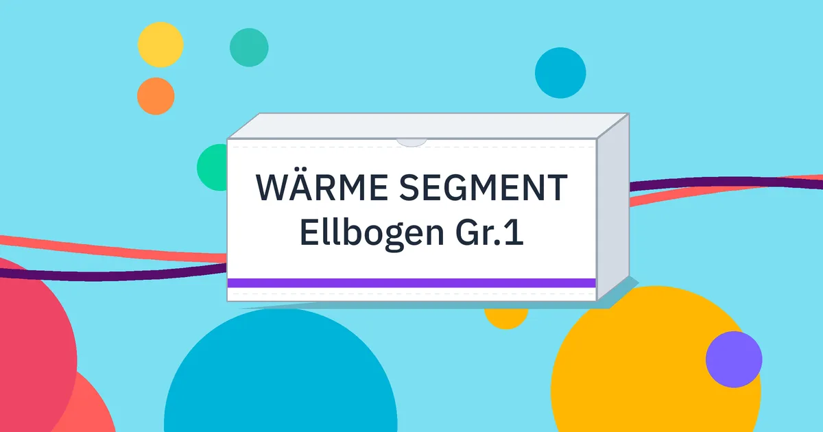 Symbolbild: Packung mit der Aufschrift WÄRME SEGMENT Ellbogen Gr.1 (PZN 02445485) – Verfügbarkeit und Bezug in Apotheken in Frankfurt am Main