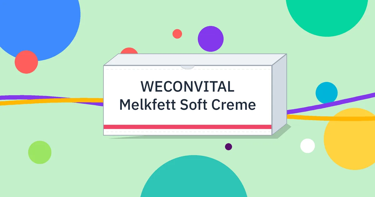 Symbolbild: Packung mit der Aufschrift WECONVITAL Melkfett Soft Creme (PZN 13875355) – Verfügbarkeit und Bezug in Apotheken in Frankfurt am Main