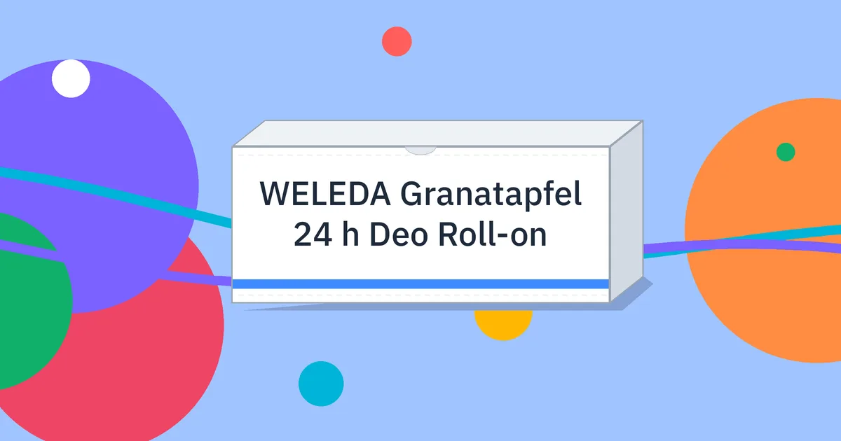 Symbolbild: Packung mit der Aufschrift WELEDA Granatapfel 24 h Deo Roll-on (PZN 12452405) – Verfügbarkeit und Bezug in Apotheken in Frankfurt am Main