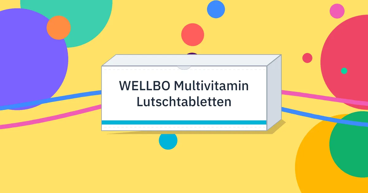 Symbolbild: Packung mit der Aufschrift WELLBO Multivitamin Lutschtabletten (PZN 05024436) – Verfügbarkeit und Bezug in Apotheken in Frankfurt am Main