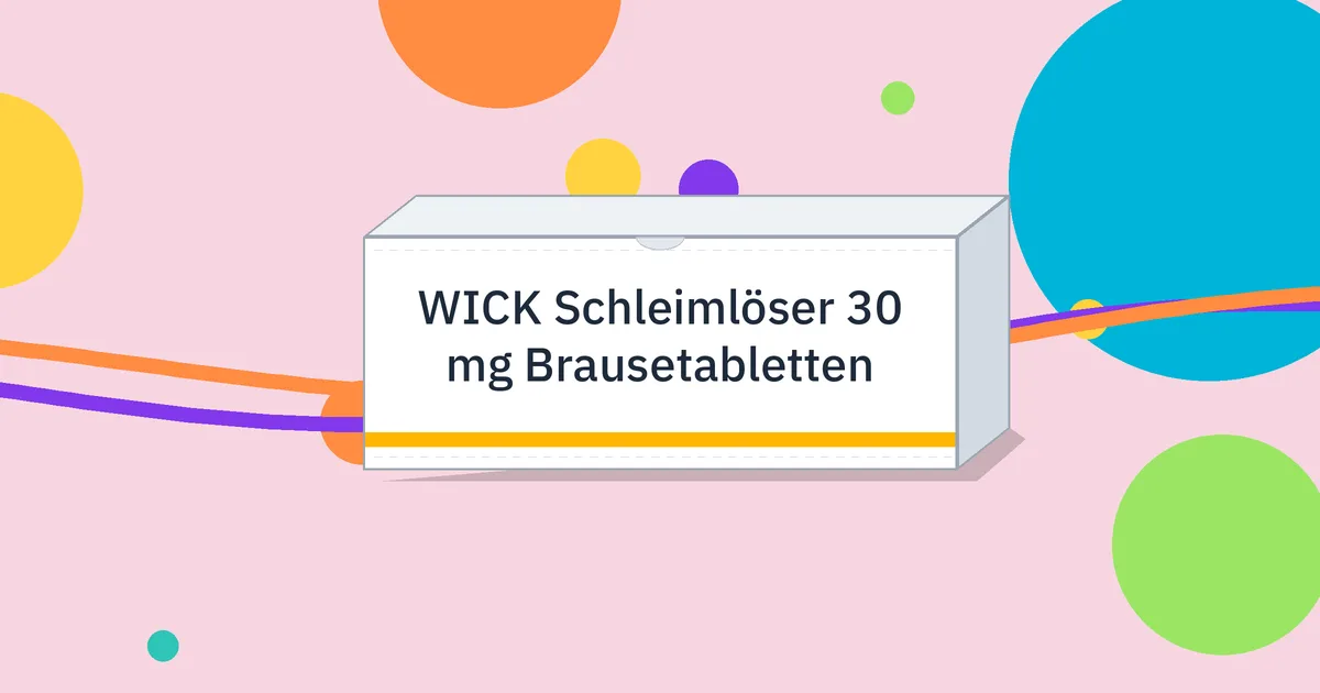 Symbolbild: Packung mit der Aufschrift WICK Schleimlöser 30 mg Brausetabletten (PZN 01617228) – Verfügbarkeit und Bezug in Apotheken in Frankfurt am Main