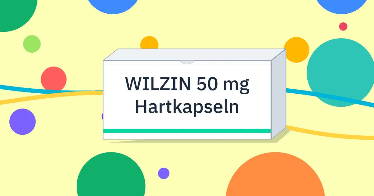 Symbolbild: Packung mit der Aufschrift WILZIN 50 mg Hartkapseln (PZN 03930047) – Verfügbarkeit und Bezug in Apotheken in Frankfurt am Main