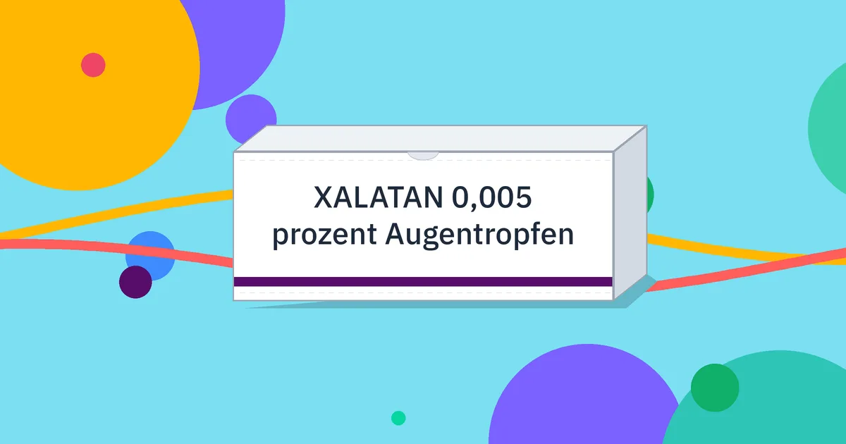 Symbolbild: Packung mit der Aufschrift XALATAN 0,005 prozent Augentropfen (PZN 10268229) – Verfügbarkeit und Bezug in Apotheken in Frankfurt am Main
