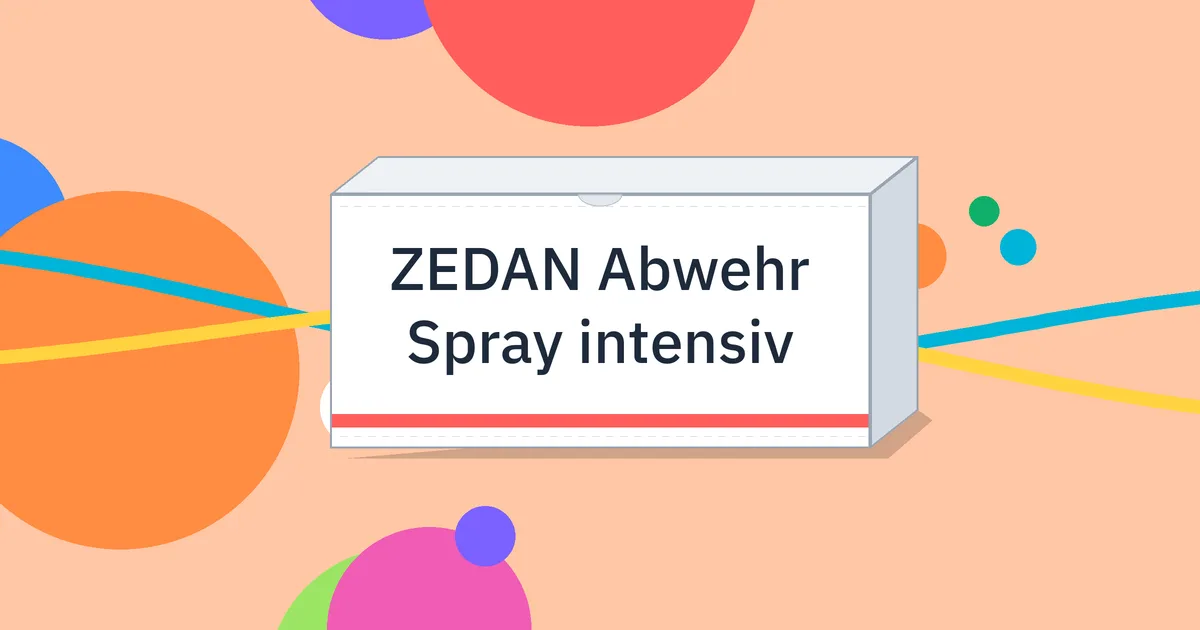 Symbolbild: Packung mit der Aufschrift ZEDAN Abwehr Spray intensiv (PZN 15318771) – Verfügbarkeit und Bezug in Apotheken in Frankfurt am Main