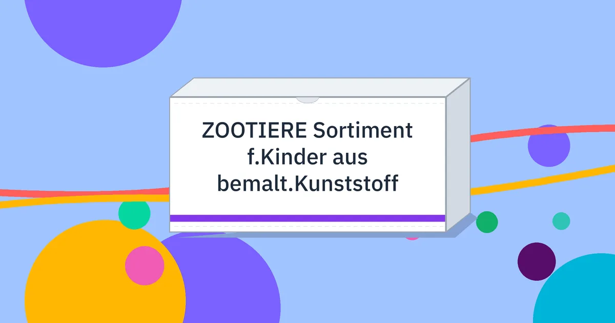 Symbolbild: Packung mit der Aufschrift ZOOTIERE Sortiment f.Kinder aus bemalt.Kunststoff (PZN 11513961) – Verfügbarkeit und Bezug in Apotheken in Frankfurt am Main