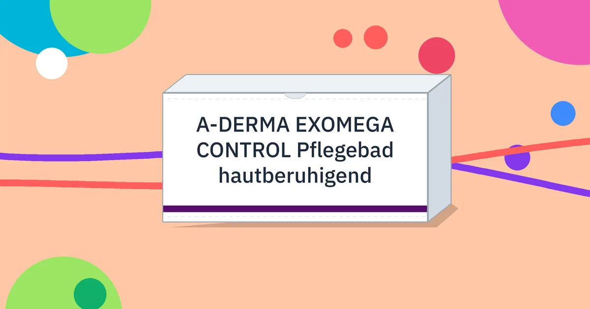 Symbolbild: Packung mit der Aufschrift A-DERMA EXOMEGA CONTROL Pflegebad hautberuhigend (PZN 13231267) – Verfügbarkeit und Bezug in Apotheken in Frankfurt am Main