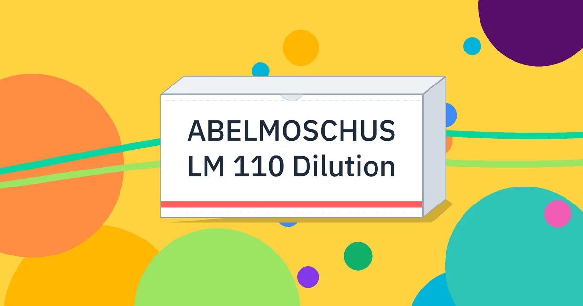 Symbolbild: Packung mit der Aufschrift ABELMOSCHUS LM 110 Dilution (PZN 12750491) – Verfügbarkeit und Bezug in Apotheken in Frankfurt am Main