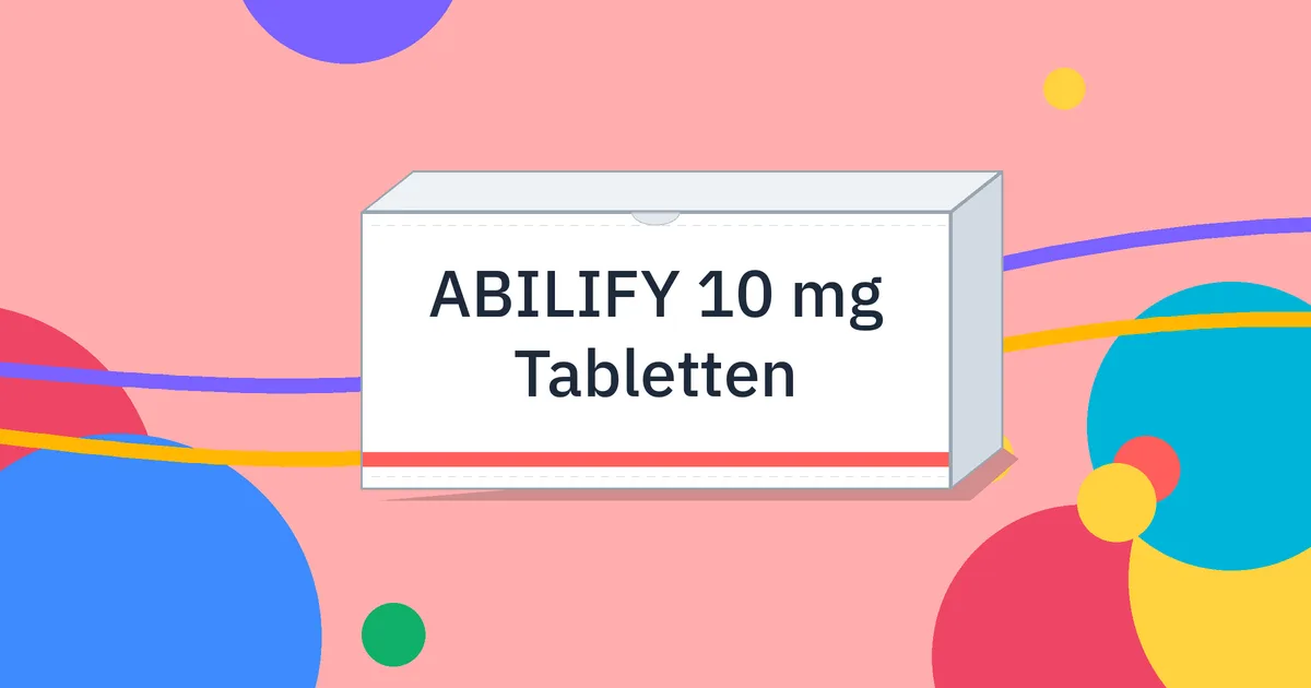 Symbolbild: Packung mit der Aufschrift ABILIFY 10 mg Tabletten (PZN 04788083) – Verfügbarkeit und Bezug in Apotheken in Frankfurt am Main