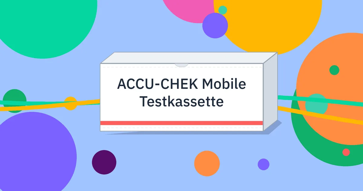 Symbolbild: Packung mit der Aufschrift ACCU-CHEK Mobile Testkassette (PZN 20820219) – Verfügbarkeit und Bezug in Apotheken in Frankfurt am Main
