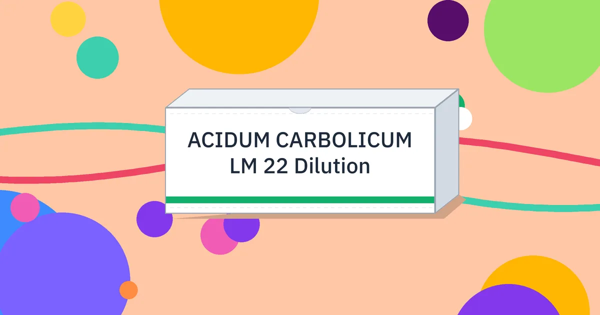 Symbolbild: Packung mit der Aufschrift ACIDUM CARBOLICUM LM 22 Dilution (PZN 13271858) – Verfügbarkeit und Bezug in Apotheken in Frankfurt am Main
