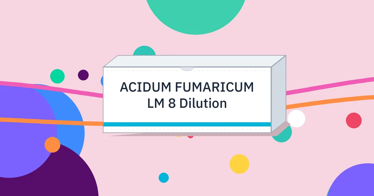 Symbolbild: Packung mit der Aufschrift ACIDUM FUMARICUM LM 8 Dilution (PZN 13274377) – Verfügbarkeit und Bezug in Apotheken in Frankfurt am Main