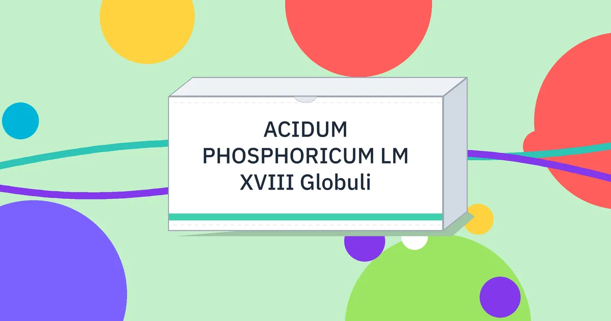 Symbolbild: Packung mit der Aufschrift ACIDUM PHOSPHORICUM LM XVIII Globuli (PZN 02658519) – Verfügbarkeit und Bezug in Apotheken in Frankfurt am Main