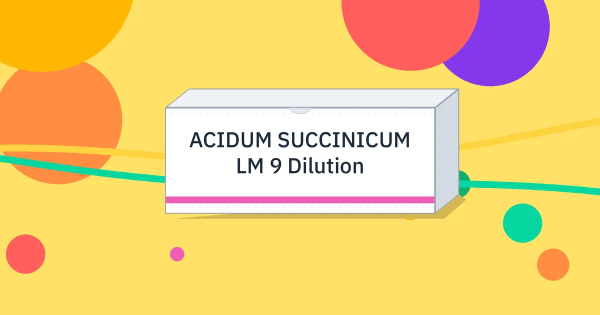 Symbolbild: Packung mit der Aufschrift ACIDUM SUCCINICUM LM 9 Dilution (PZN 13283778) – Verfügbarkeit und Bezug in Apotheken in Frankfurt am Main
