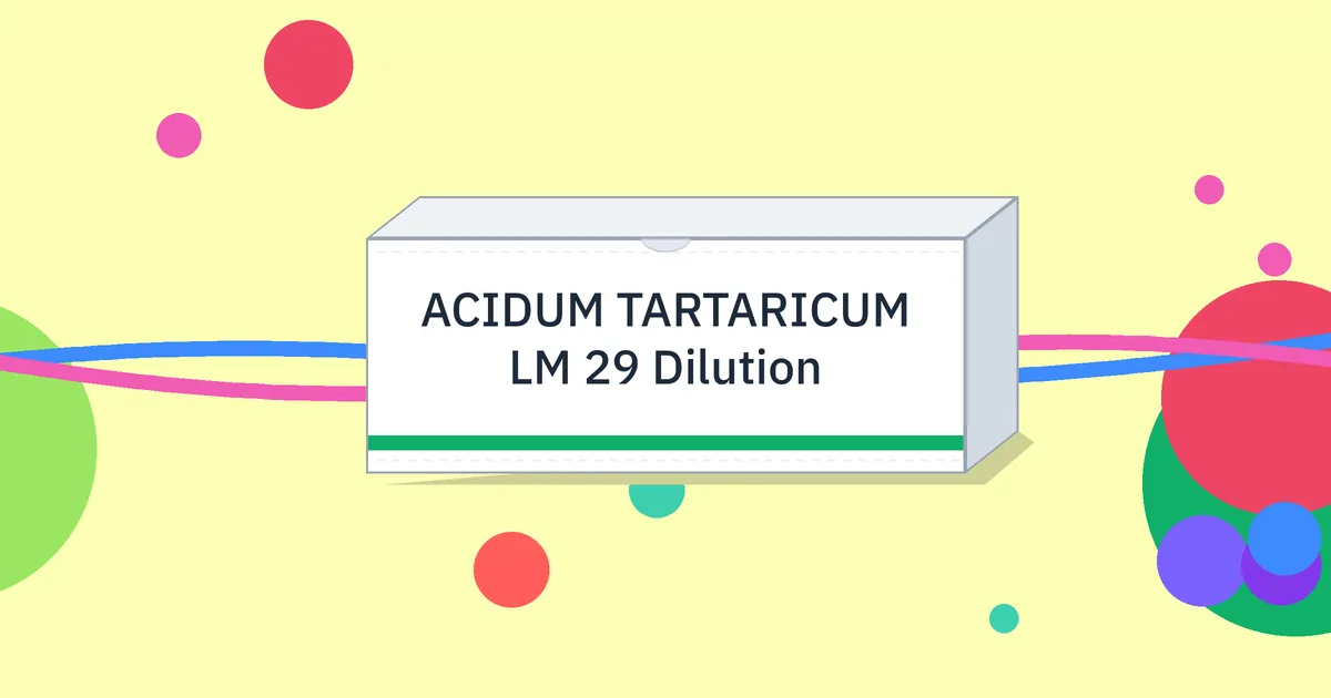 Symbolbild: Packung mit der Aufschrift ACIDUM TARTARICUM LM 29 Dilution (PZN 13287121) – Verfügbarkeit und Bezug in Apotheken in Frankfurt am Main