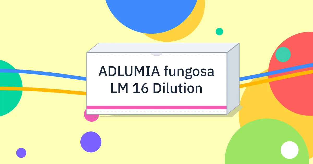 Symbolbild: Packung mit der Aufschrift ADLUMIA fungosa LM 16 Dilution (PZN 13296485) – Verfügbarkeit und Bezug in Apotheken in Frankfurt am Main