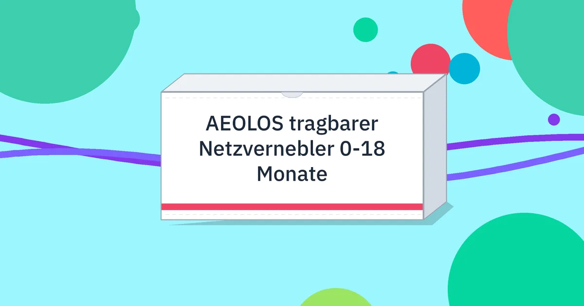 Symbolbild: Packung mit der Aufschrift AEOLOS tragbarer Netzvernebler 0-18 Monate (PZN 19073295) – Verfügbarkeit und Bezug in Apotheken in Frankfurt am Main