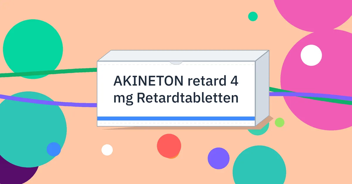 Symbolbild: Packung mit der Aufschrift AKINETON retard 4 mg Retardtabletten (PZN 07202333) – Verfügbarkeit und Bezug in Apotheken in Frankfurt am Main