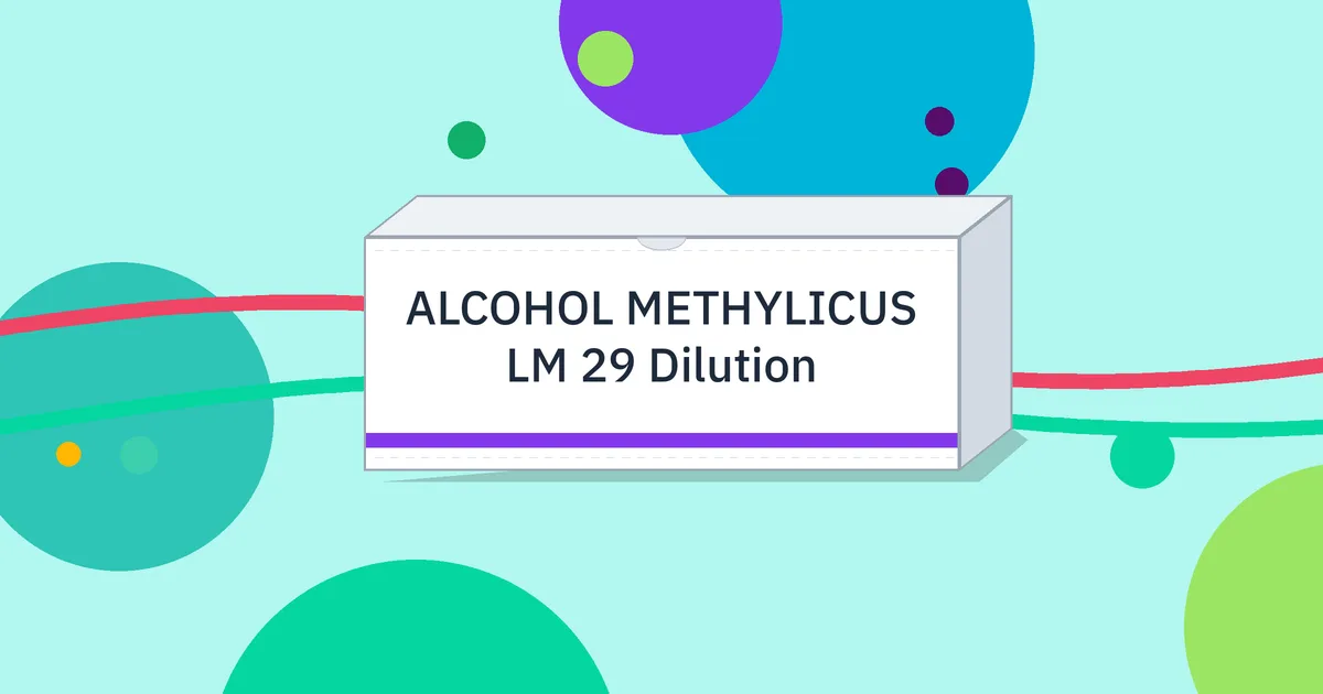 Symbolbild: Packung mit der Aufschrift ALCOHOL METHYLICUS LM 29 Dilution (PZN 13309420) – Verfügbarkeit und Bezug in Apotheken in Frankfurt am Main