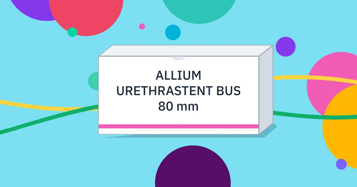 Symbolbild: Packung mit der Aufschrift ALLIUM URETHRASTENT BUS 80 mm (PZN 10982139) – Verfügbarkeit und Bezug in Apotheken in Frankfurt am Main