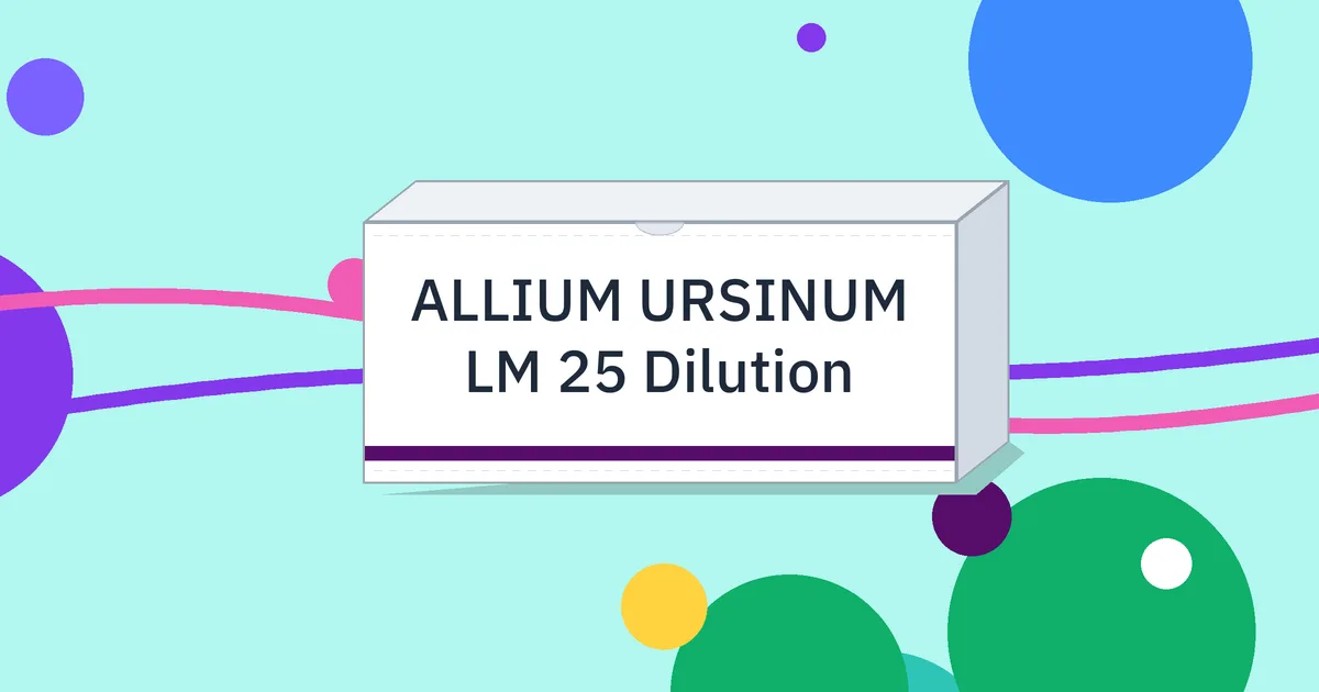 Symbolbild: Packung mit der Aufschrift ALLIUM URSINUM LM 25 Dilution (PZN 12757234) – Verfügbarkeit und Bezug in Apotheken in Frankfurt am Main
