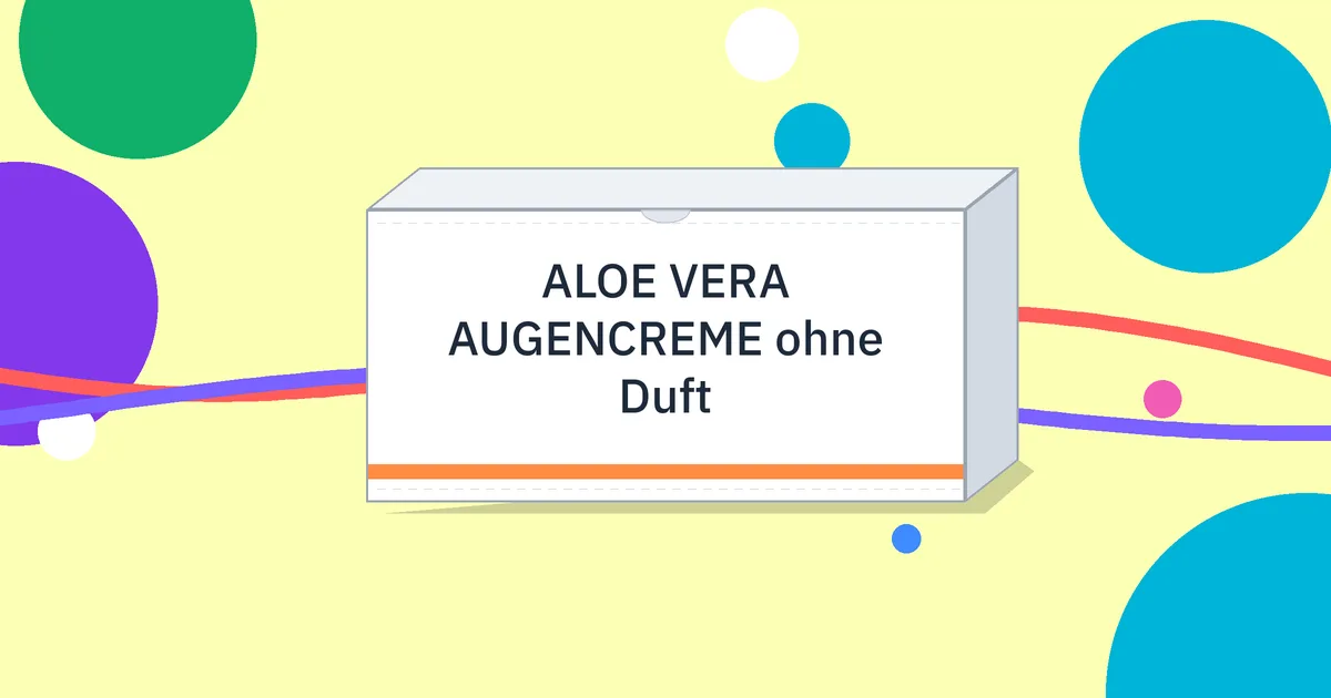 Symbolbild: Packung mit der Aufschrift ALOE VERA AUGENCREME ohne Duft (PZN 04666902) – Verfügbarkeit und Bezug in Apotheken in Frankfurt am Main