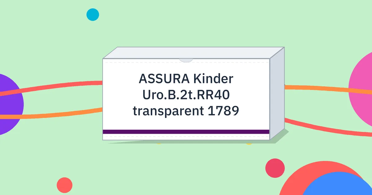 Symbolbild: Packung mit der Aufschrift ASSURA Kinder Uro.B.2t.RR40 transparent 1789 (PZN 03982920) – Verfügbarkeit und Bezug in Apotheken in Frankfurt am Main