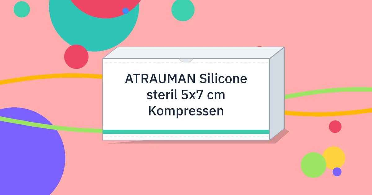 Symbolbild: Packung mit der Aufschrift ATRAUMAN Silicone steril 5x7 cm Kompressen (PZN 18035884) – Verfügbarkeit und Bezug in Apotheken in Frankfurt am Main