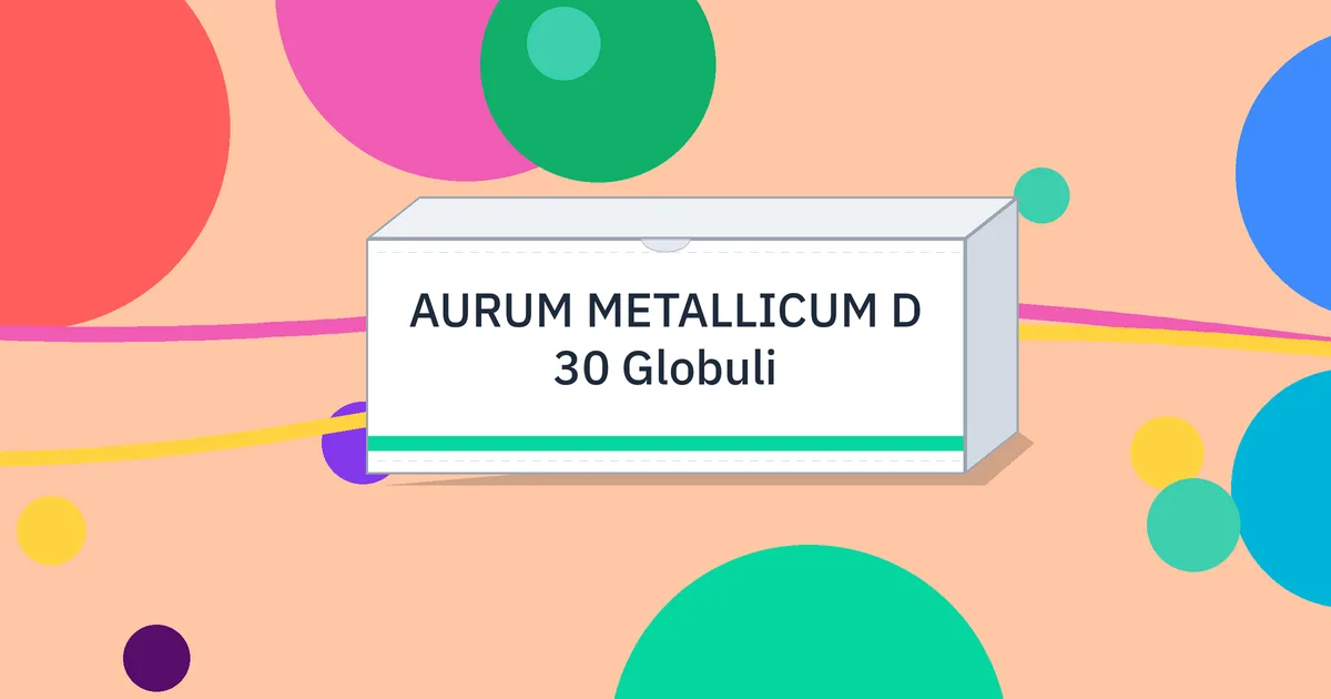 Symbolbild: Packung mit der Aufschrift AURUM METALLICUM D 30 Globuli (PZN 02110916) – Verfügbarkeit und Bezug in Apotheken in Frankfurt am Main
