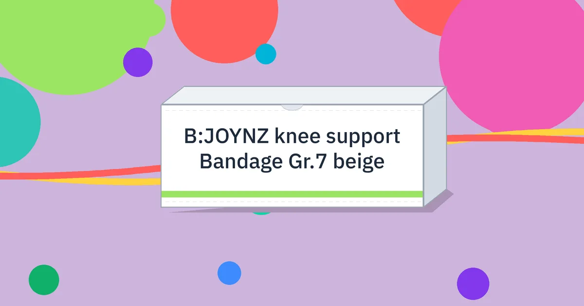 Symbolbild: Packung mit der Aufschrift B:JOYNZ knee support Bandage Gr.7 beige (PZN 20522456) – Verfügbarkeit und Bezug in Apotheken in Frankfurt am Main